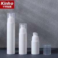 China 15ml 30ml 50ml PP White Airless Bottle Cylindrical Lotion Bottle Pump Dispenser Face Cream Serum for sale