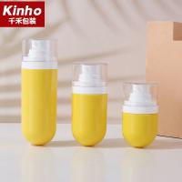 China Mini Cosmetic Airless Bottle Single Wall 15ml 30ml 50ml Pump ABS Upside Down Cute for sale