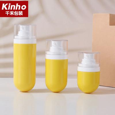 China Mini Cosmetic Airless Bottle Single Wall 15ml 30ml 50ml Pump ABS Upside Down Cute for sale