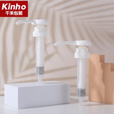 China 38/410 38/400 15ml 20ml 30ml Long nozzle food grade Gallon Pump Big Dosage liquid honey juice sauce plastic Syrup pump for sale