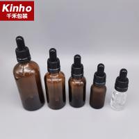 China CRC Closure Essential Oil Dropper Cap 5ml 10ml 15ml 20ml 30ml 50ml 100ml Dropper Glass Bottle Amber Transparent for sale