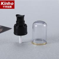 China PP AS Cosmetic Treatment Pumps Black 24/410 With Smooth Domed Cap for sale