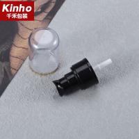 China PP AS Cosmetic Treatment Pumps Black 24/410 With Smooth Domed Cap for sale