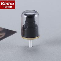 China PP AS Cosmetic Treatment Pumps Black 24/410 With Smooth Domed Cap for sale