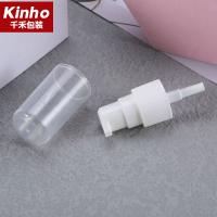 China 20/410 24/410 Cosmetic Treatment Pumps White 0.2ml/T With Full Cap Transparent for sale