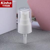 China 20/410 24/410 Cosmetic Treatment Pumps White 0.2ml/T With Full Cap Transparent for sale