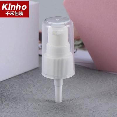 China 20/410 24/410 Cosmetic Treatment Pumps White 0.2ml/T With Full Cap Transparent for sale