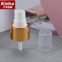 China Screw Cosmetic Treatment Pumps 0.2ml 24/410 Cream Double Wall Closure Half Round Domed Cap for sale