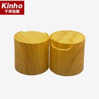 China Wooden Pattern 18mm Disc Top Caps Water Transfer 20mm 24mm 28mm Shampoo Bottle Tops for sale