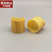 China Wooden Pattern 18mm Disc Top Caps Water Transfer 20mm 24mm 28mm Shampoo Bottle Tops for sale