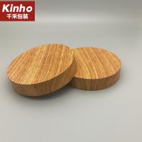 China 47mm Cosmetic Bottle Cap 68mm 89mm Screw Lids Smooth For Cosmetic Jar White Wooden Pattern for sale