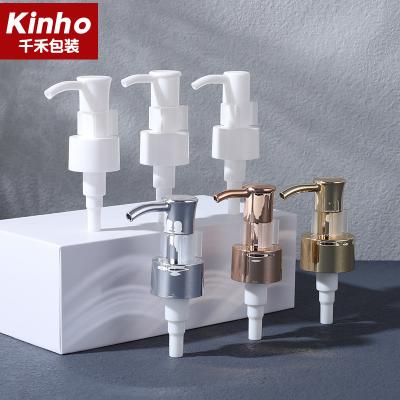 China 24/410 28/410 Soap Dispenser Pump Bathroom UV Coating Silver Lotion Pump for sale