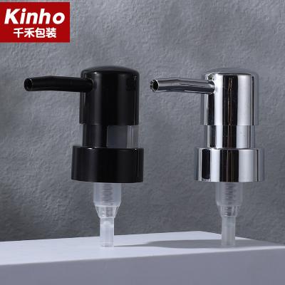 China 28/400 Bathroom Soap Pump PP Ribbed Black Glass Soap Dispenser for sale