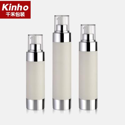 China 80-120ml Cosmetic Airless Bottle AS Cylindrical Empty Foundation Bottle With Pump Big Capacity for sale