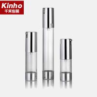 China 10-30ml Cosmetic Airless Bottle Empty AS UV Coating Vacuum Lotion Bottle Slim Serum Cream for sale