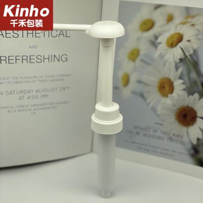 China Screw Down Lock Hand Press Sauce Honey Syrup Cream Dispenser Gallon Pump 38/410 38/400 for sale