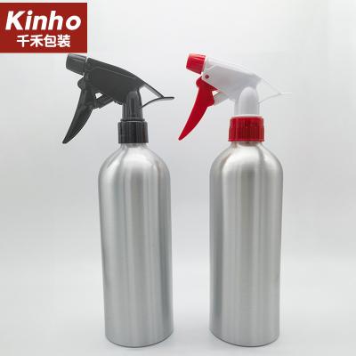 China 500ml Aluminum Bottle With Trigger Mist Sprayer Lotion Pump 24/410 28/410 for sale