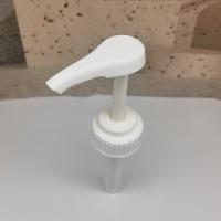 China Screw Down Cosmetic Lotion Pump Plastic Liquid Dispenser Pump Ribbed Dosage 10cc for sale