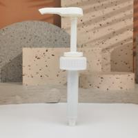 China Screw Down Cosmetic Lotion Pump Plastic Liquid Dispenser Pump Ribbed Dosage 10cc for sale