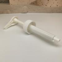 China Screw Down Cosmetic Lotion Pump Plastic Liquid Dispenser Pump Ribbed Dosage 10cc for sale