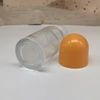 China Empty Clear Deodorant Stick Container Thick Glass Roller Ball Essential Oil Bottle 50ml for sale