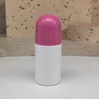 China PE Plastic Deodorant Stick Container 50ml Roller Ball Bottles With Arc Top Lid for sale