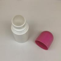 China PE Plastic Deodorant Stick Container 50ml Roller Ball Bottles With Arc Top Lid for sale