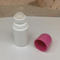 China PE Plastic Deodorant Stick Container 50ml Roller Ball Bottles With Arc Top Lid for sale