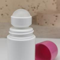 China PE Plastic Deodorant Stick Container 50ml Roller Ball Bottles With Arc Top Lid for sale