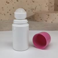China PE Plastic Deodorant Stick Container 50ml Roller Ball Bottles With Arc Top Lid for sale