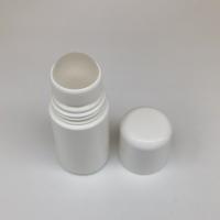 China Flat Top Lid 50ml PE Plastic Roll On Bottle For Deodorant Essential Oil for sale