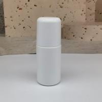 China Flat Top Lid 50ml PE Plastic Roll On Bottle For Deodorant Essential Oil for sale
