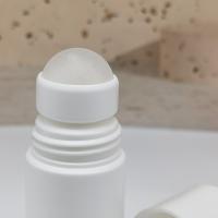 China Flat Top Lid 50ml PE Plastic Roll On Bottle For Deodorant Essential Oil for sale