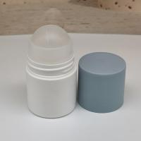 China White PP Plastic Deodorant Stick Container 50ml Flat Top Lid Roll On Bottle for sale