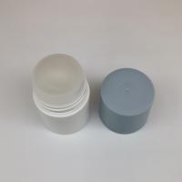 China White PP Plastic Deodorant Stick Container 50ml Flat Top Lid Roll On Bottle for sale