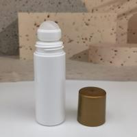 China 90ml Essential Oil Roll On Bottle Deodorant PE Plastic Bottle Roller Ball With Flat Top Lid for sale