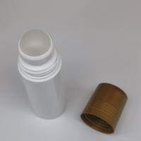 China 90ml Essential Oil Roll On Bottle Deodorant PE Plastic Bottle Roller Ball With Flat Top Lid for sale