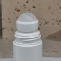 China 90ml Essential Oil Roll On Bottle Deodorant PE Plastic Bottle Roller Ball With Flat Top Lid for sale