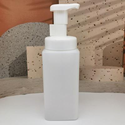 China 500ml Square Plastic HDPE Foam Pump Bottle 3cc 58mm Closure Size for sale