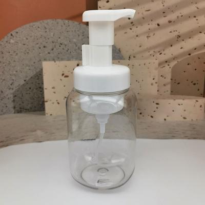 China 450ml Round Edge Square Plastic PET Foam Pump Bottle For 3cc 58mm Foam Pump Soap Dispenser for sale