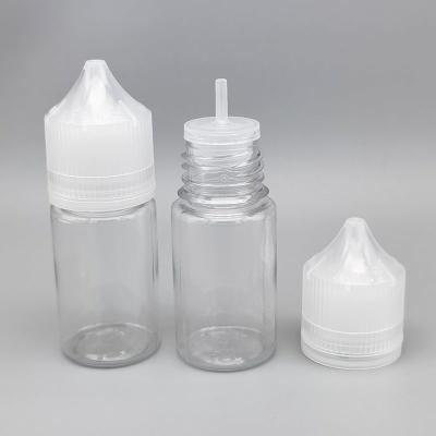 China 30ml PET Plastic Packaging Empty Plastic Cap Liquid Oil  Squeeze Dropper Bottle With Childproof Cap for sale