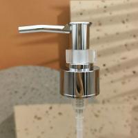 China ABS 1cc Chrome Plating Hand Pump Silver Liquid Soap Shampoo Dispenser Pump With Cilp for sale