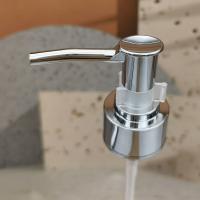 China ABS 1cc Chrome Plating Hand Pump Silver Liquid Soap Shampoo Dispenser Pump With Cilp for sale