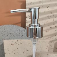 China ABS 1cc Chrome Plating Hand Pump Silver Liquid Soap Shampoo Dispenser Pump With Cilp for sale