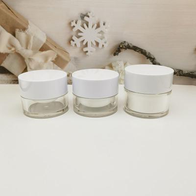 China Empty AS Plastic Cosmetic Cream Jar Skincare Body Butter Containers 15g 30g 50g for sale