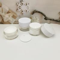 China Empty AS Plastic Cosmetic Cream Jar Skincare Body Butter Containers 15g 30g 50g for sale