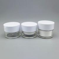 China High End 15g 30g 50g Plastic Thick / Double Wall Cream Jar With ABS Cap For Face for sale