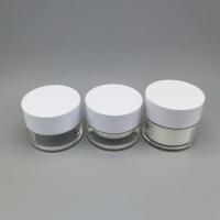 China High End 15g 30g 50g Plastic Thick / Double Wall Cream Jar With ABS Cap For Face for sale