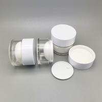 China High End 15g 30g 50g Plastic Thick / Double Wall Cream Jar With ABS Cap For Face for sale