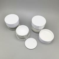 China High End 15g 30g 50g Plastic Thick / Double Wall Cream Jar With ABS Cap For Face for sale